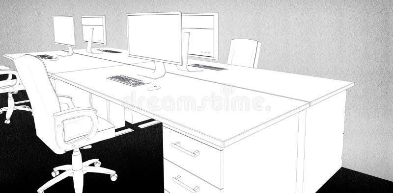 Composite Image of Draw of an Open Space Stock Illustration ...