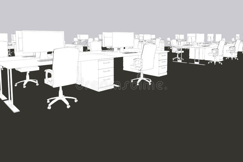 Composite Image of Draw of an Open Space Stock Illustration ...