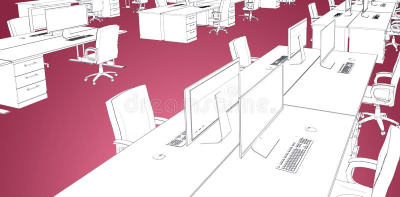 Composite Image of Draw of an Open Space Stock Illustration ...