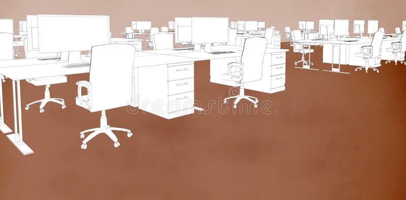 Composite Image of Draw of an Open Space Stock Illustration ...