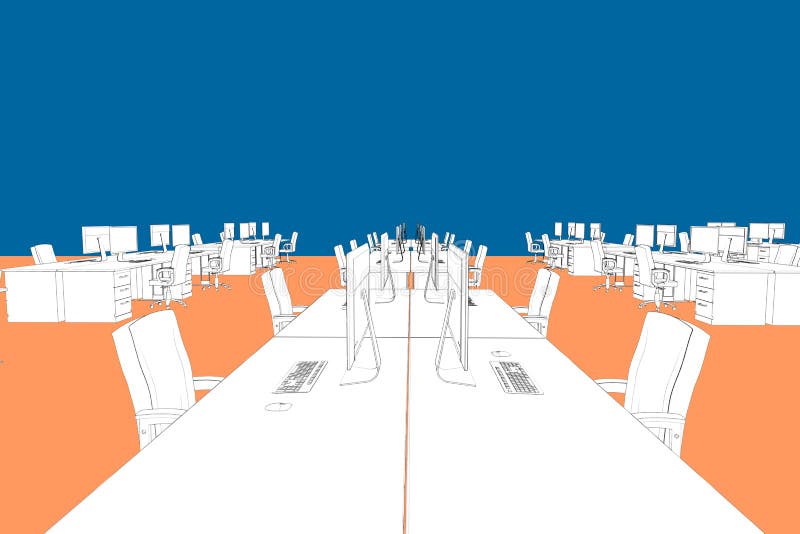 Composite Image of Draw of an Open Space Stock Illustration ...