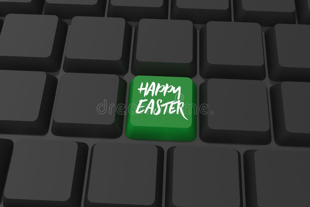 Composite Image of Easter Greeting Stock Illustration - Illustration of ...