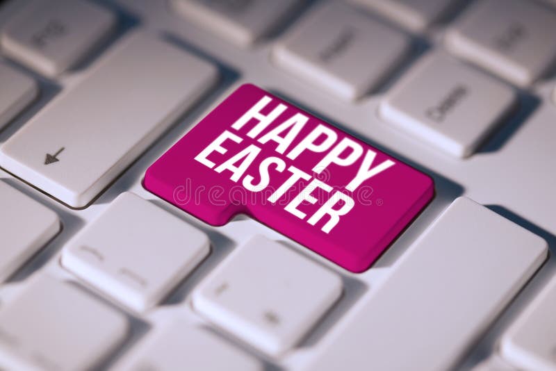 Composite Image of Easter Greeting Stock Illustration - Illustration of ...