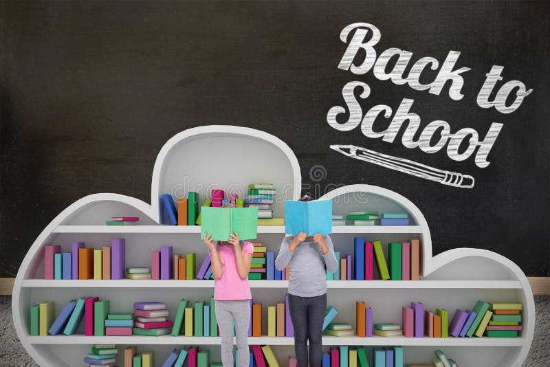 Composite Image of Elementary Pupils Reading Stock Image - Image of ...