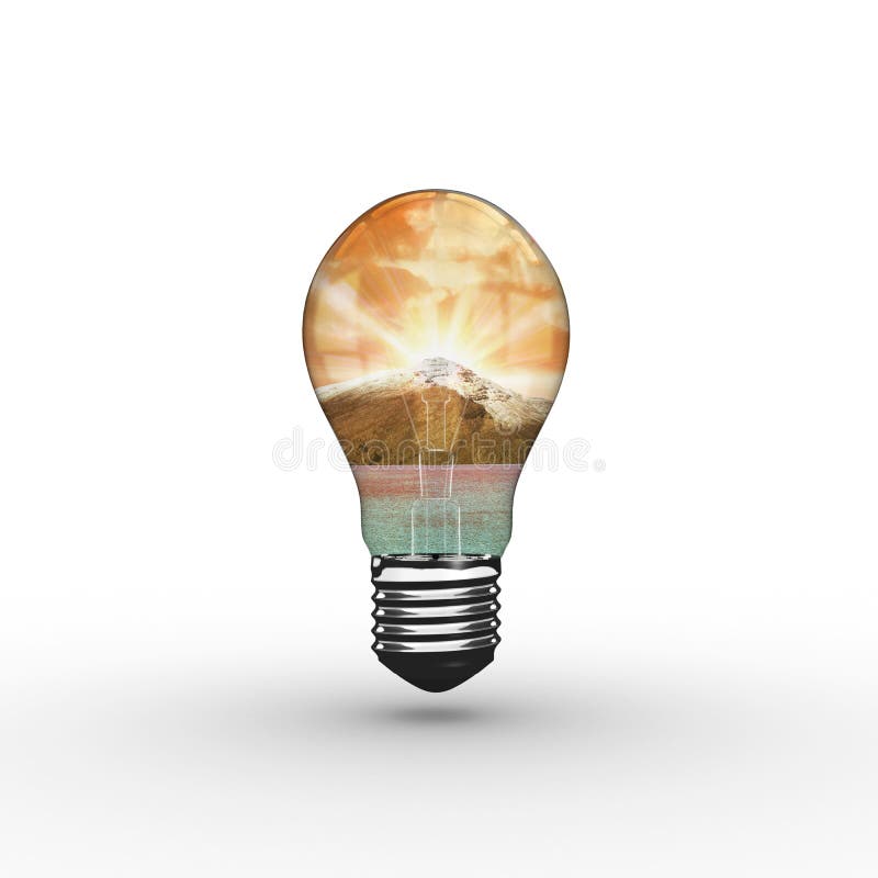 Composite Image of Empty Light Bulb Stock Illustration - Illustration ...