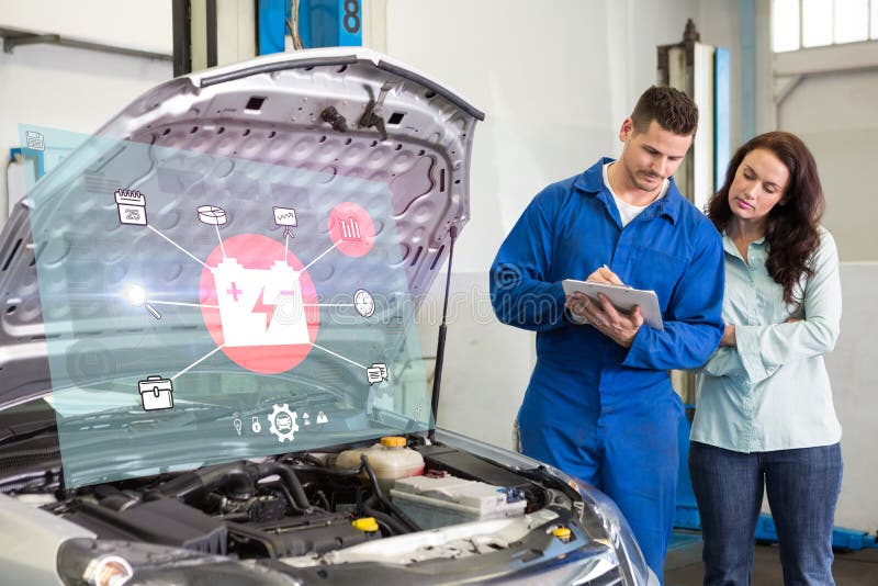 Composite Image of Engineering Interface Stock Photo - Image of ...