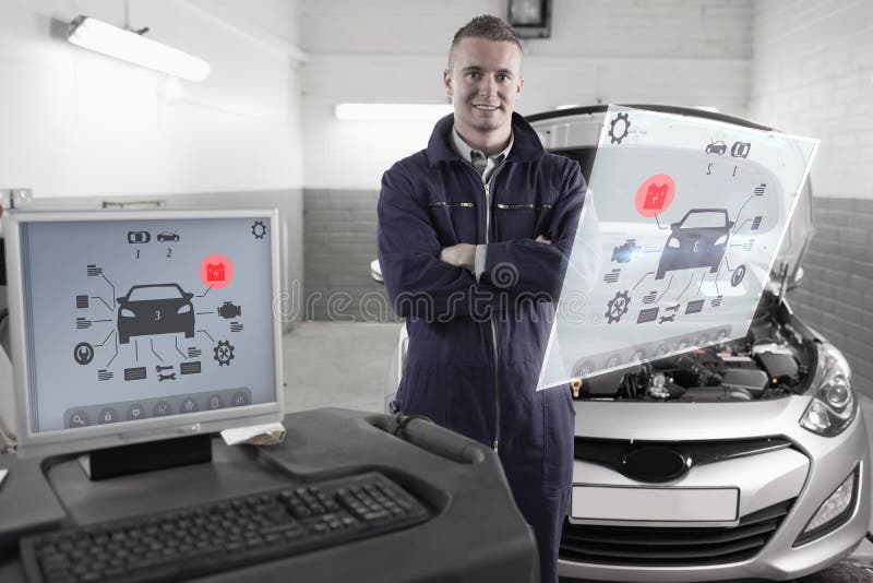 Composite Image of Engineering Interface Stock Photo - Image of ...