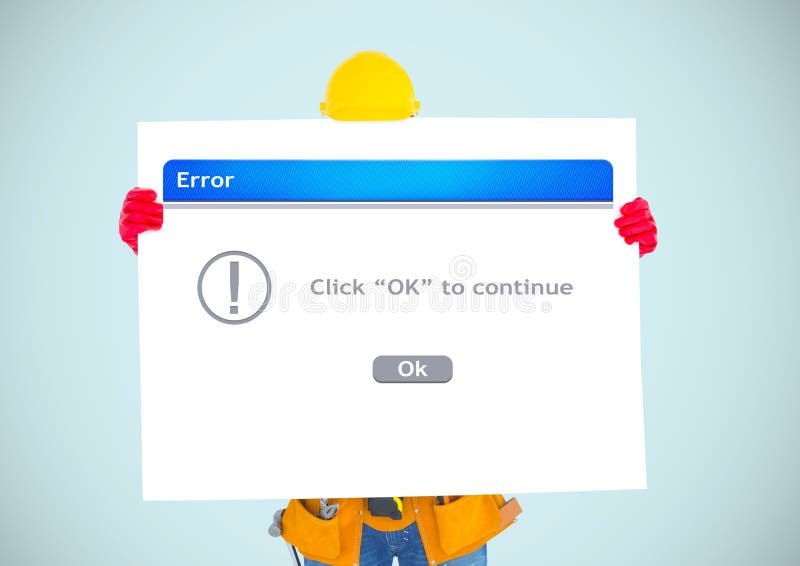 Composite Image of Error Page Stock Photo - Image of continue, repair ...