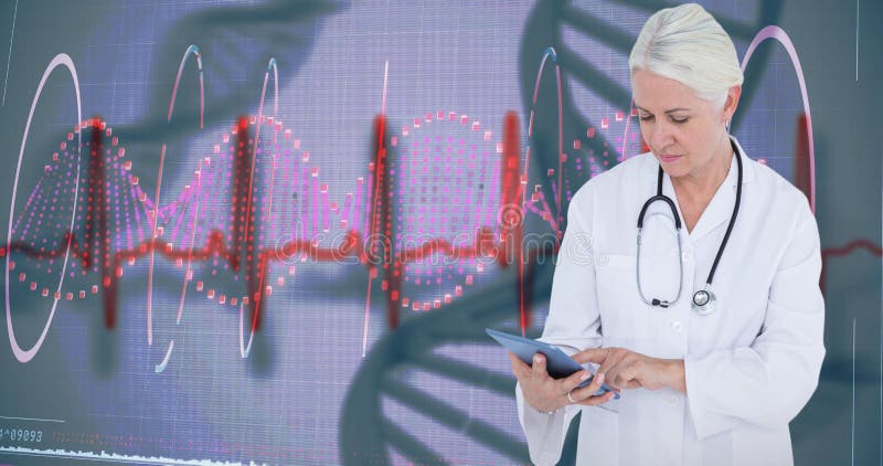 Composite Image of Female Doctor Using Table Computer Stock Image ...