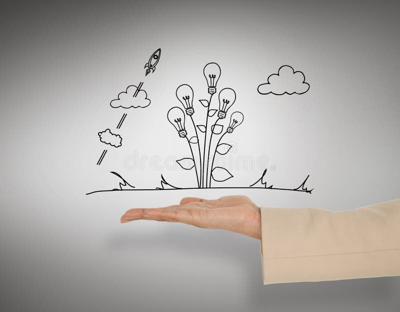 Composite Image of Female Hand Presenting Idea Graphic Stock Photo ...