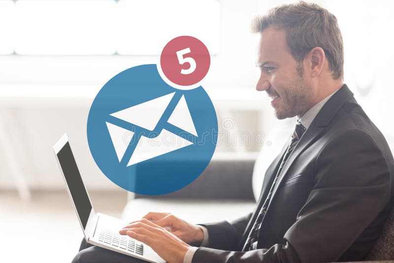 Composite Image of Five Text Messages Received Stock Image - Image of ...