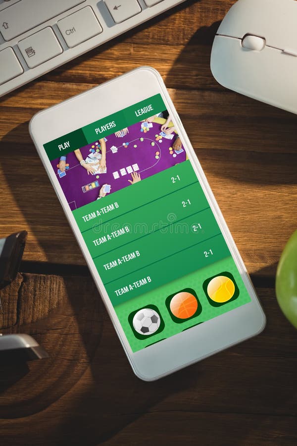 Composite Image of Gambling App Screen Stock Photo - Image of sport ...
