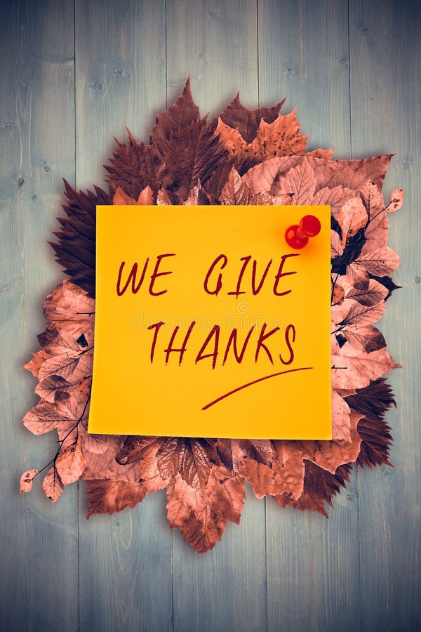 Composite Image of Give Thanks Stock Illustration - Illustration of ...