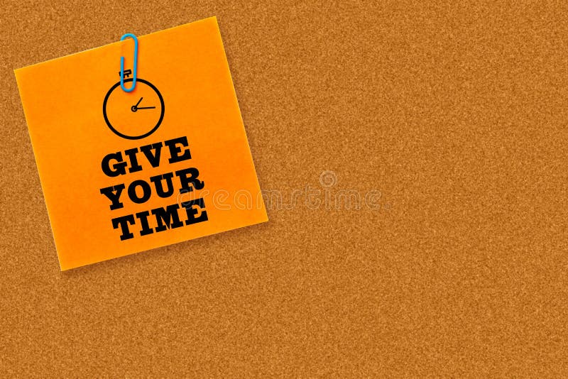 Composite Image of Give Your Time Stock Illustration - Illustration of ...
