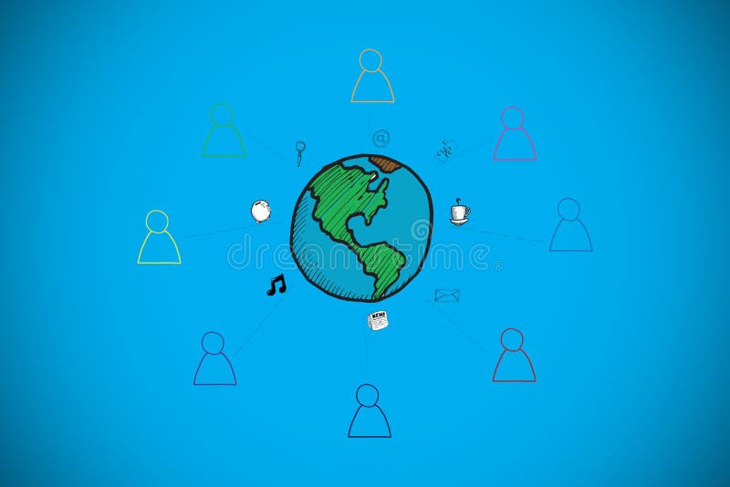 Composite Image of Global Community Doodle Stock Illustration ...