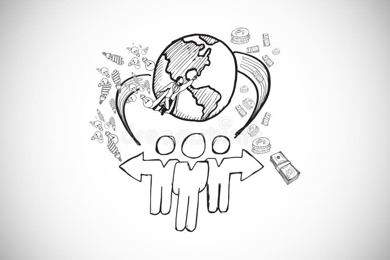 Composite Image Global Doodle Stock Illustrations – 135 Composite Image ...