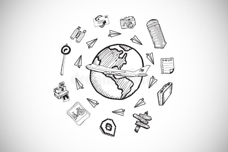 Composite Image Global Doodle Stock Illustrations – 135 Composite Image ...