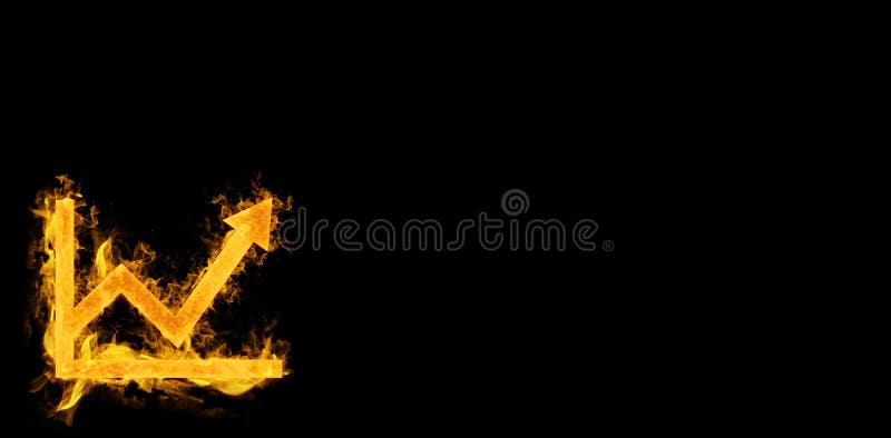 Composite Image of Graph in Fire Stock Illustration - Illustration of ...