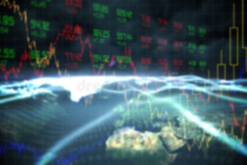 Composite Image of Graph and Planet Earth Stock Illustration ...