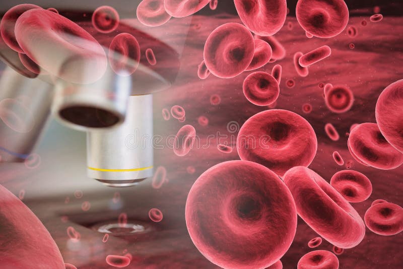 Composite Image of Graphic Image of Red Blood Cells Stock Illustration ...