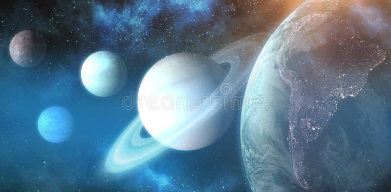 Composite Image of Graphic Image of Solar System Stock Illustration ...