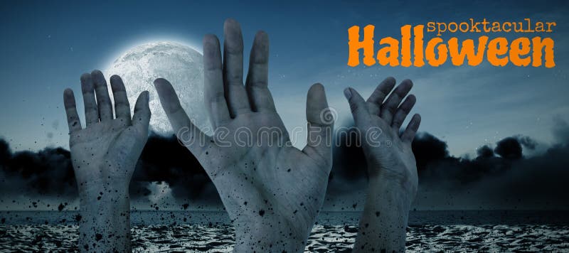 Composite Image of Graphic Image of Spooktacular Halloween Text Stock ...