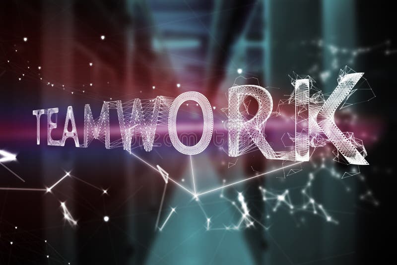 Composite Image of Graphic Image of Teamwork Text Stock Illustration ...