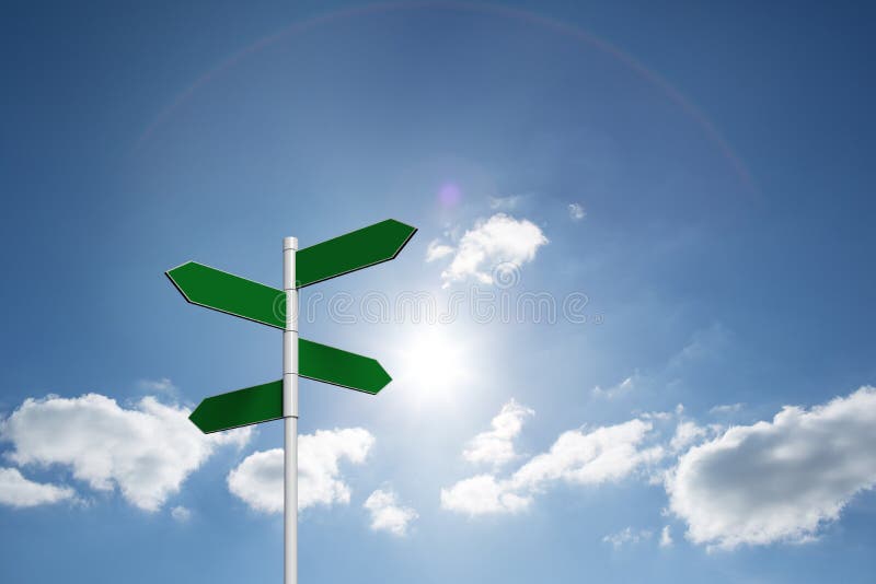 Composite Image of Green Signpost Stock Illustration - Illustration of ...