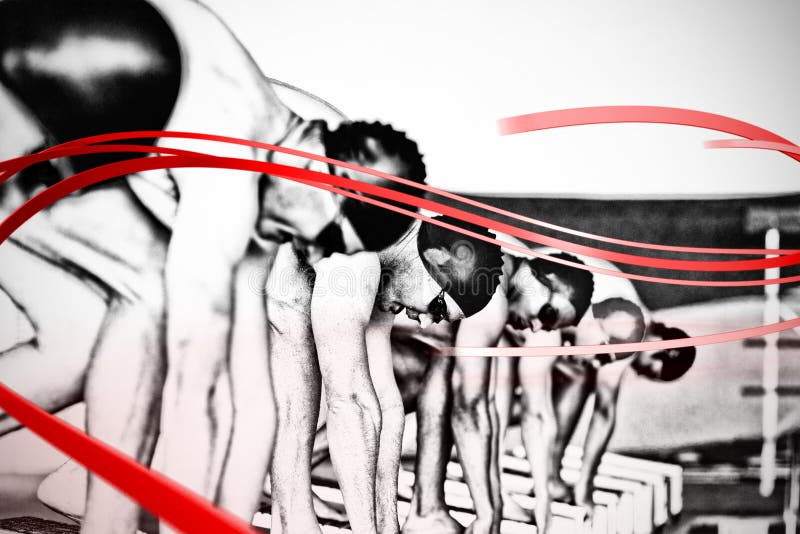 Composite Image of Grey Line Design Stock Photo - Image of male ...