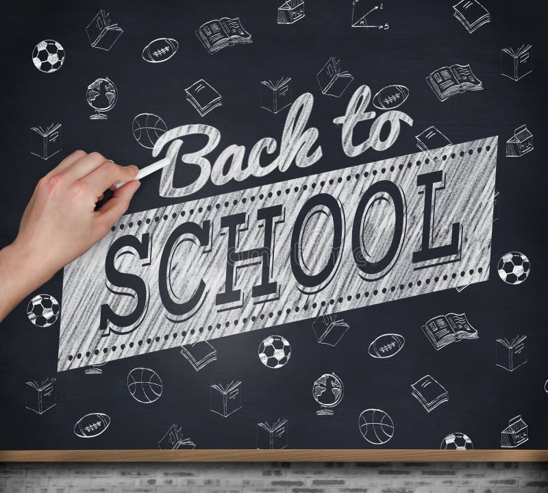 Composite Image of Hand Writing with Chalk Stock Illustration ...