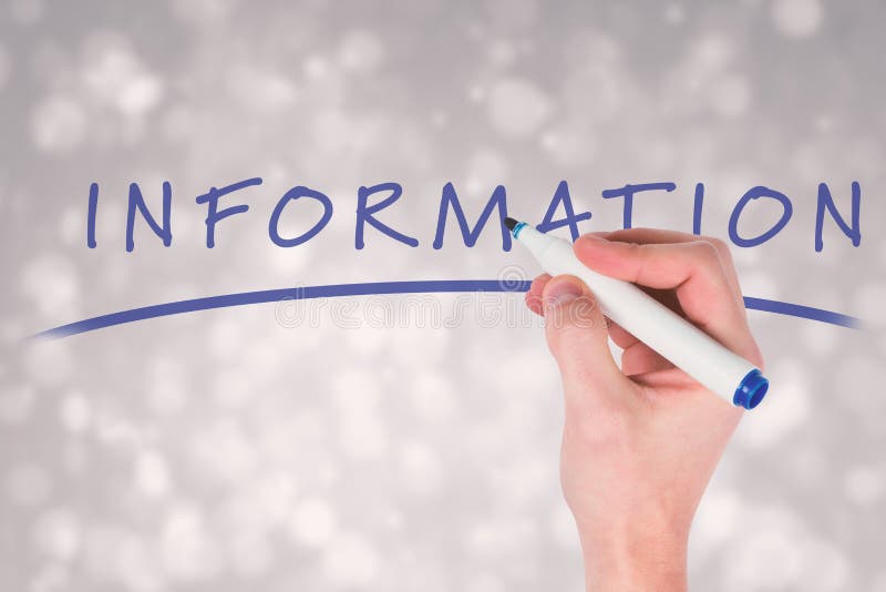 Composite Image of Hand Writing with a Marker Stock Photo - Image of ...