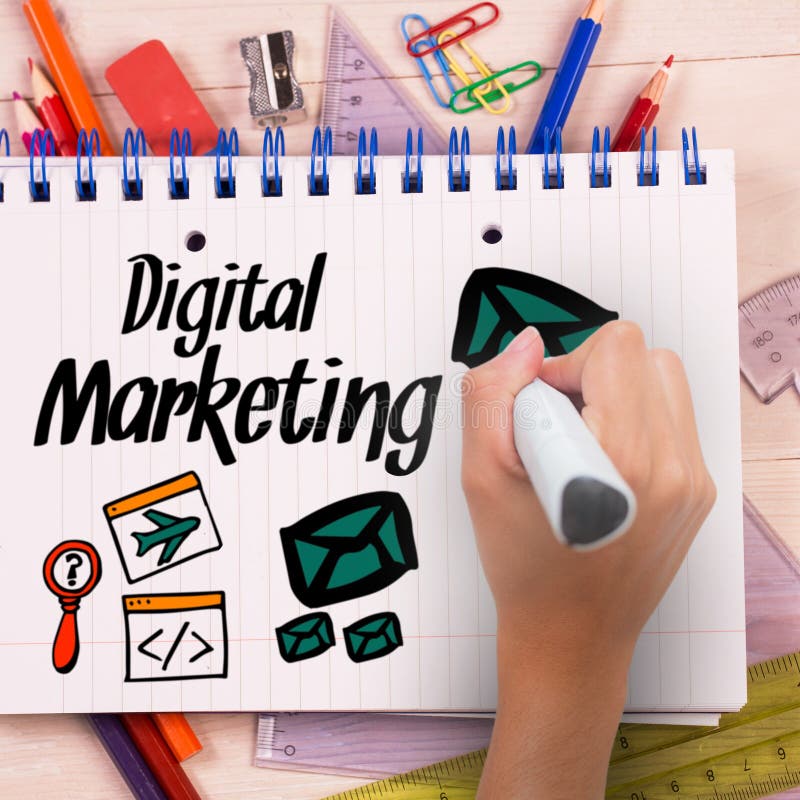 Composite Image of Hand Writing with Marker Stock Image - Image of cool ...