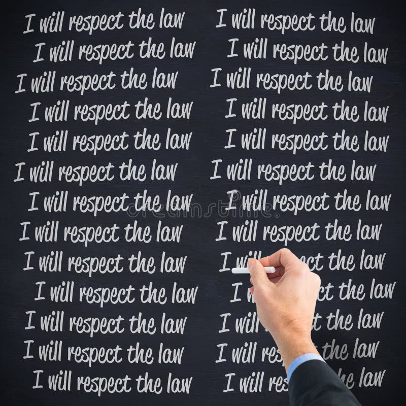 Composite Image of Hand Writing with a White Chalk Stock Image - Image ...