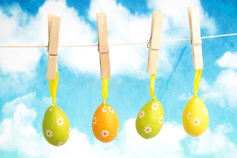 Composite Image of Hanging Easter Eggs Stock Illustration ...
