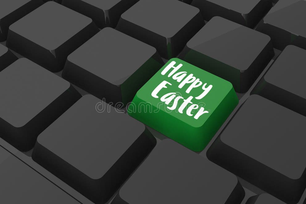 Composite Image of Happy Easter Logo Stock Illustration - Illustration ...