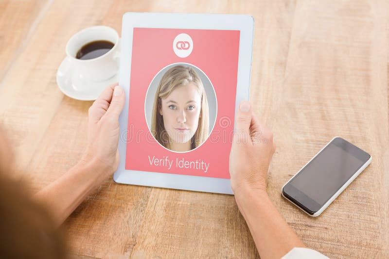 Composite Image of Identification on Interface Stock Image - Image of ...