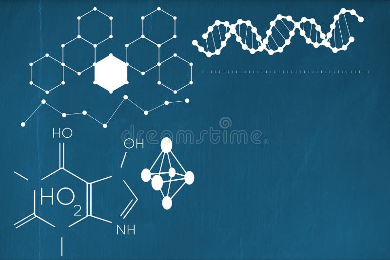 Composite Image of Illustration of Chemical Structure Stock ...