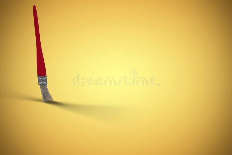 Illustration of a Paintbrush with Colorful Oil Painting in the Backdrop ...