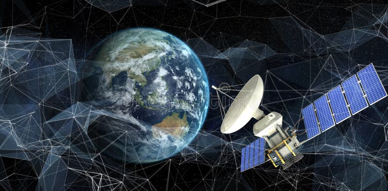 Composite Image of Image OfÃ‚Â 3d Solar Powered Satellite Stock ...