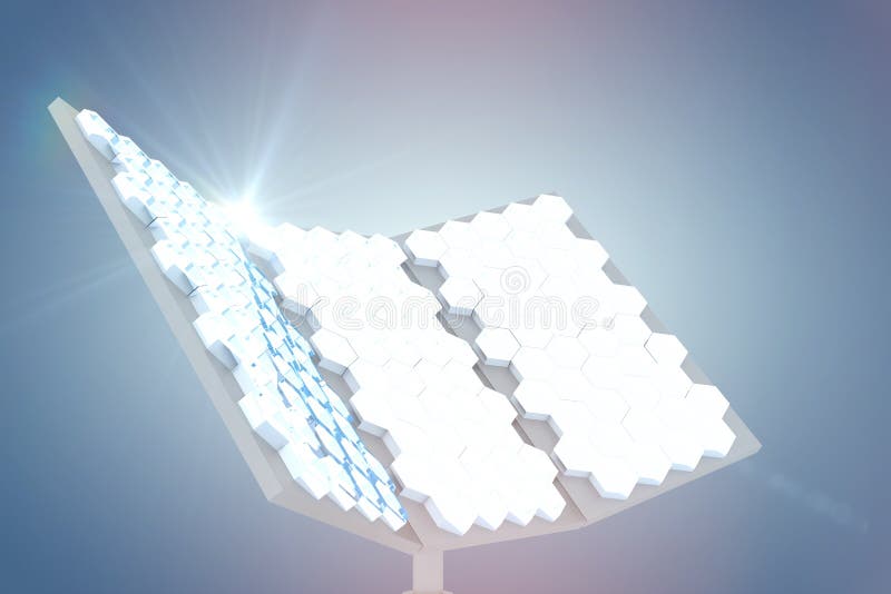 Composite Image of Image of Hexagon Shaped Solar Panel 3d Stock ...