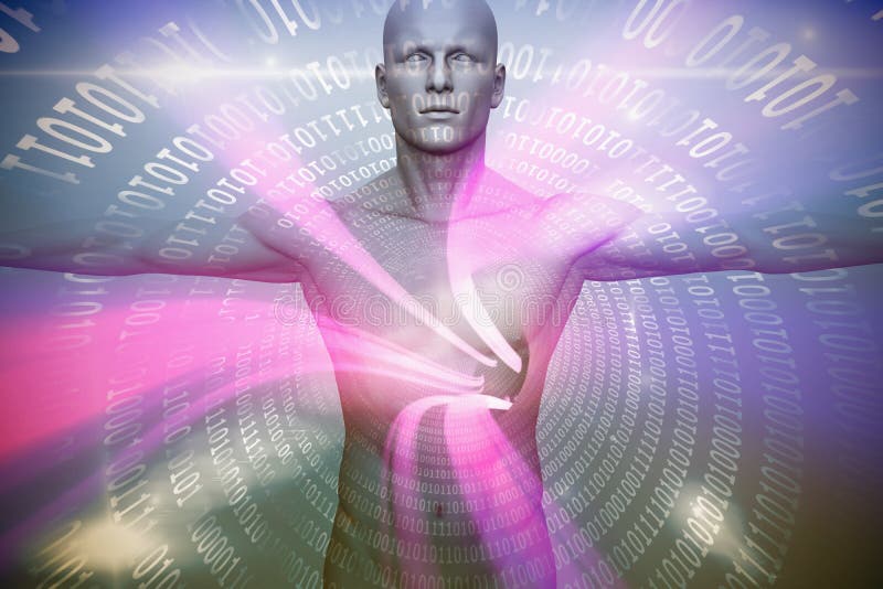 Composite Image of Image of a White Body Stock Illustration ...