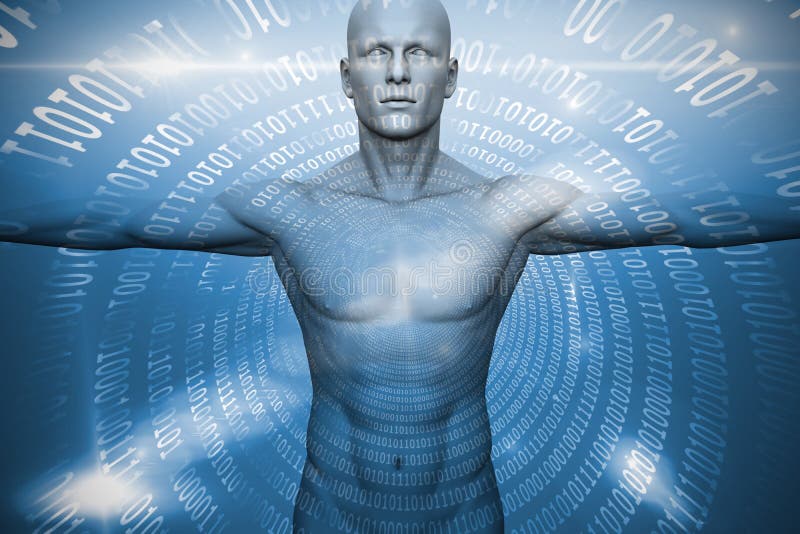 Shiny red binary code stock illustration. Illustration of digital ...