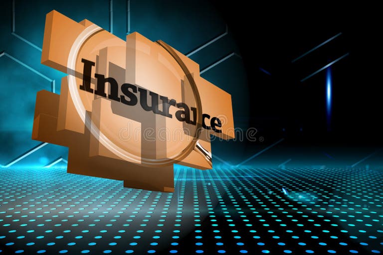 Composite Image of Insurance on Abstract Screen Stock Illustration ...