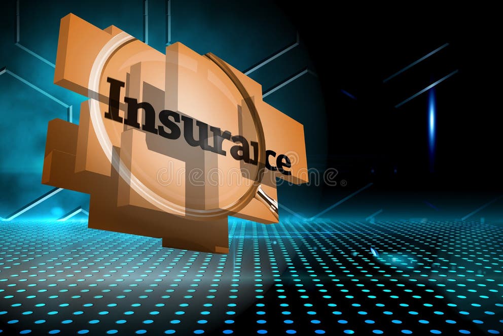 Composite Image of Insurance on Abstract Screen Stock Illustration ...
