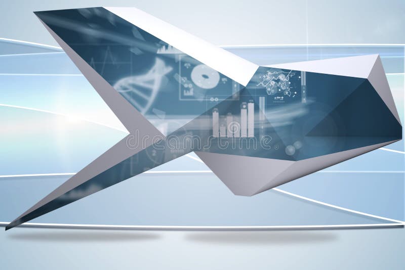 Composite Image of Interface on Abstract Screen Stock Illustration ...