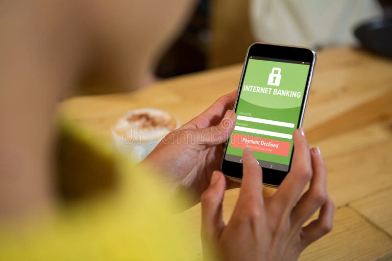 Composite Image of Internet Banking Text with Log in Page on Mobile ...