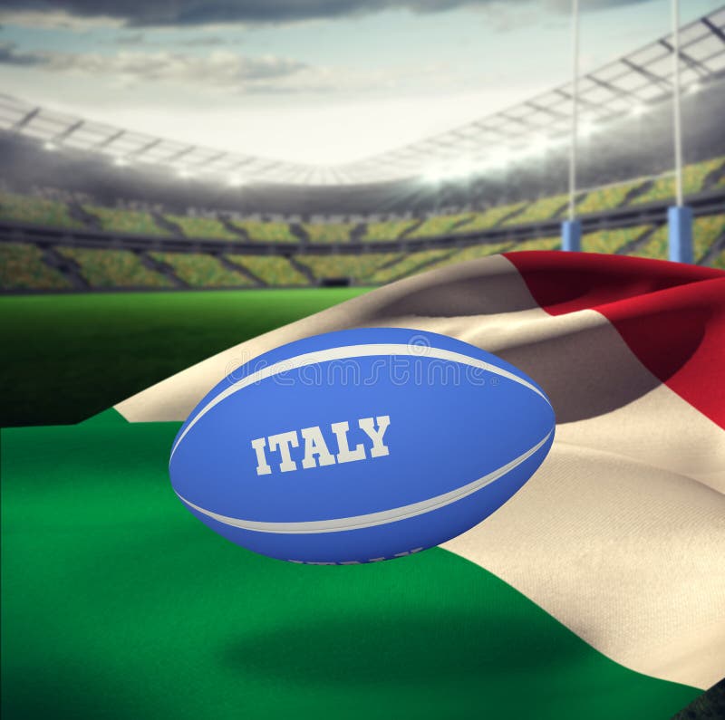Composite Image of Italy Rugby Ball Stock Illustration - Illustration ...
