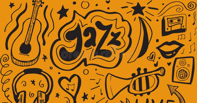 Composite Image of Jazz Items Stock Illustration - Illustration of ...