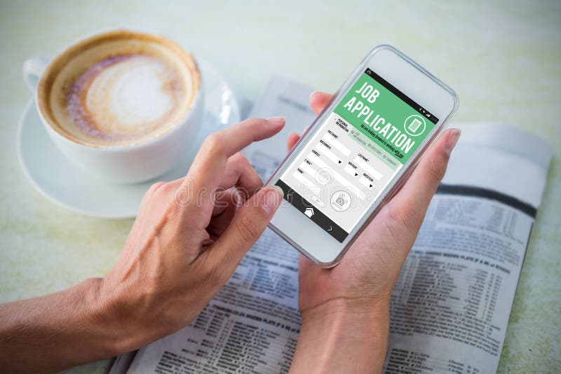 Composite Image of Job Application on Smartphone Stock Photo - Image of ...