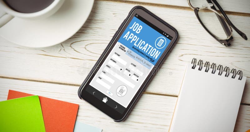 Composite Image of Job Application on Smartphone Stock Image - Image of ...